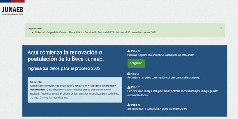 Tarjeta Nacional Escolar (TNE)-Como saber cuando retirarla - 2026